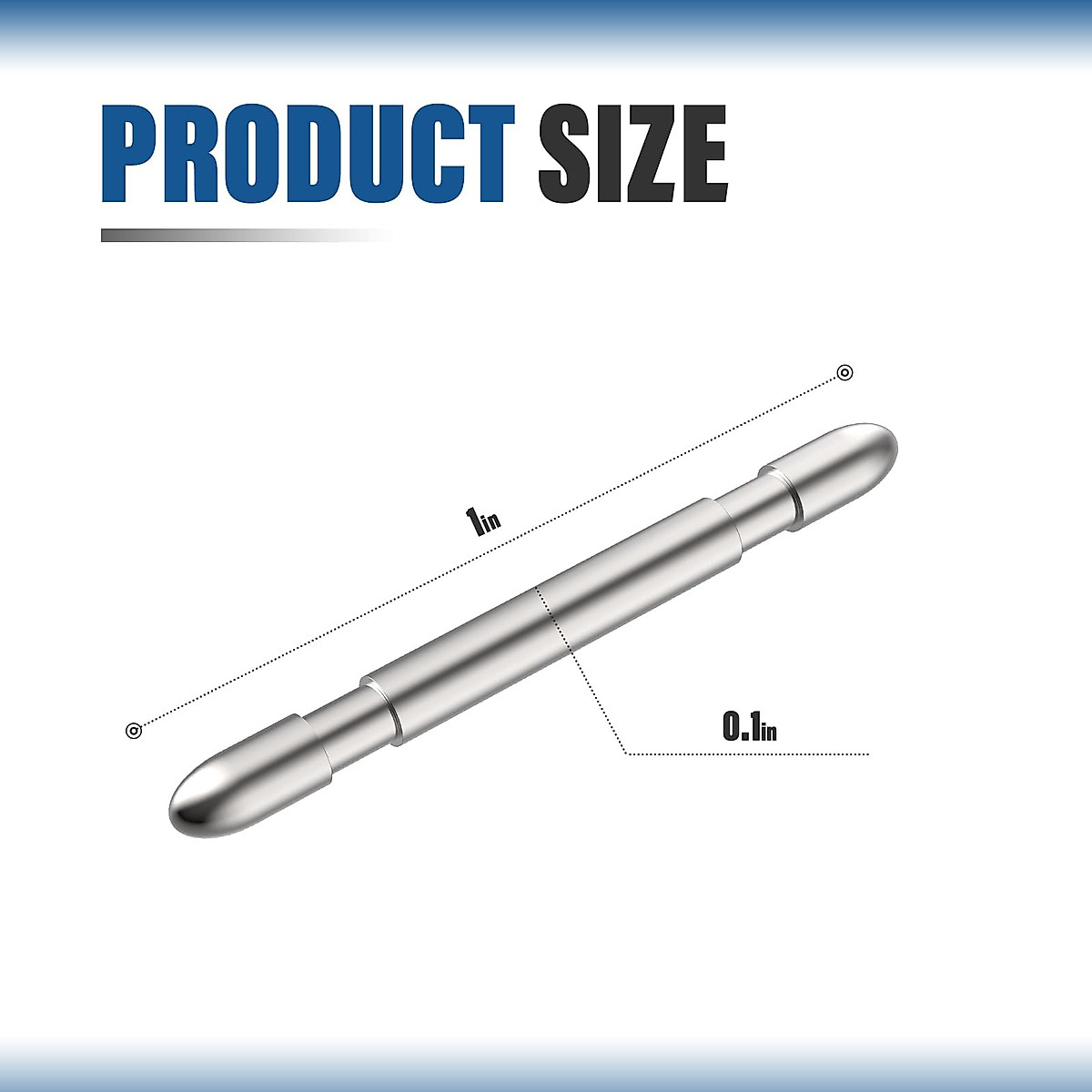 6-65042 Steel Track Pins for Lionel O-27 Scale, Train Track Connector Pins Train Lock on 3 Rail Tubular, 0.1'' Diameter and 1'' Height, Pack of 12