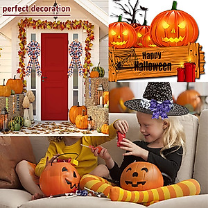 wency Ribbon Wired 2.5 Inch, 6 Rolls 30 Yards wency Ribbon,Pumpkin/Ghost/Spider Web/Stripe/Hat/Plaid wency Ribbon for Wreaths Bows Gift Wrapping Party Decor DIY Fall Rustic Crafts