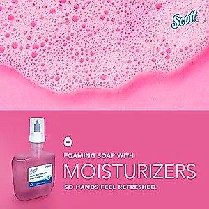 Scott Professional Foam Hand Soap with Moisturizers (91592), 1.2 L, Foaming, Pink, Floral Scent, Automatic Refills, for Kimberly-Clark Professional ICON Dispensers (2 Bottles)