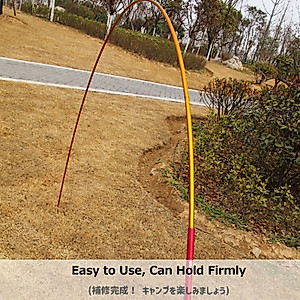 Azarxis Tent Pole Repair Splint Repair Kit Spare Repair Emergency Tube for Diameter 8.6-9.5mm Tent Pole (Red - 4 Pack)