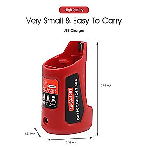 DSANKE USB Power Source for Milwaukee M12 48-59-1201 49-24-2310 USB Charging Adapter 10.8V/12V Heated Jacket Power Source Li-ion Battery Power Source