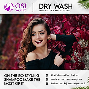 Her Imports OSI Works Dry Wash Shampoo – Water-free Dry Shampoo - Spray Bottle For Hair Dirt Removal - Travel Size Dry Shampoo - Waterless Shampoo Spray