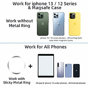 Magnetic Phone Holder For Magsafe Car Mount Compatible with MagSafe Cases and iPhone 14, 14 Pro Max, 14 Pro, 14 Plus, iPhone 13, 13 Pro, 13 Pro Max, 13 Mini, 12, 12 Pro Max, 12 Pro, 12 Mini(2 Pack)