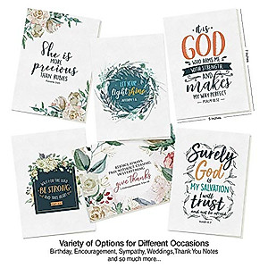 Dessie Bible Verse Cards With 60 Different Designs and Inspirational Bible Verses. Large Blank Note Cards, Envelopes and Gold Seals, 60 Unique Scripture Cards