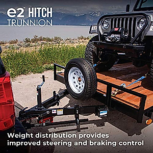 Fastway e2 2-Point Sway Control Trunnion Hitch, 92-00-0800, 8,000 Lbs Trailer Weight Rating, 800 Lbs Tongue Weight Rating, Weight Distribution Kit Includes Standard Hitch Shank, Ball NOT Included