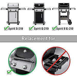 SHINESTAR 15.3-Inch Durable Flavorizer Bars Replacement for Weber Spirit & Spirit II 200 Series (Front Control) Grill Parts, Stainless Steel, 3-Pack