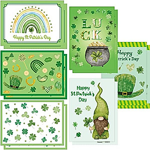ceiba tree Happy St. Patrick's Day Cards 12 Pack Assorted Greeting Notes Cards with Envelopes