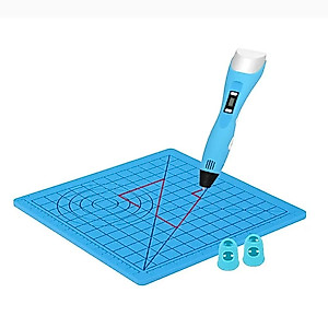 KTELI 3D Printing Pen Printing Pen Drawing Pad, Silicone Mat DIY Drawing Template Pad with Heat-Proof Finger Sleeve Art Tools B, 500706795A2