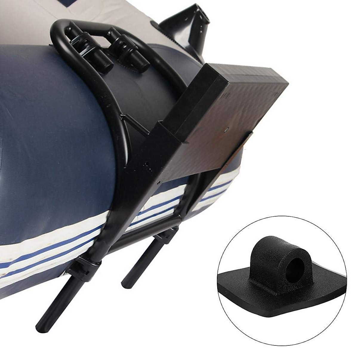 Inflatable Boat Motor Mount Kit,Motor Mount Clip 2 Pcs Black Plastic Engine Motor Clip Mount Motor Stand Holder Engine Motor Attach Bracket Accessories for Kayak Boat Fishing Canoe Inflatable Boat