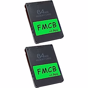 Skywin FMCB Free McBoot Card v1.966 for PS2-2 Pack Plug and Play PS2 Memory Card - 64 GB Memory Card PS2 Runs Games in USB Disk or Hard Disk