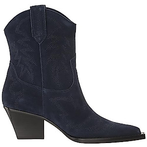 Dolce Vita Women's Runa Western Boot, Royal Blue Suede, 8
