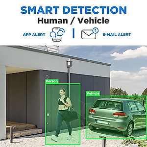 GW Security AutoFocus IP Camera System, 8 Channel H.265 4K NVR, (8) 5MP 1920P Dome POE Microphone Security Camera 4X Optical Motorized Zoom Outdoor Indoor Security System, AI Human Detection