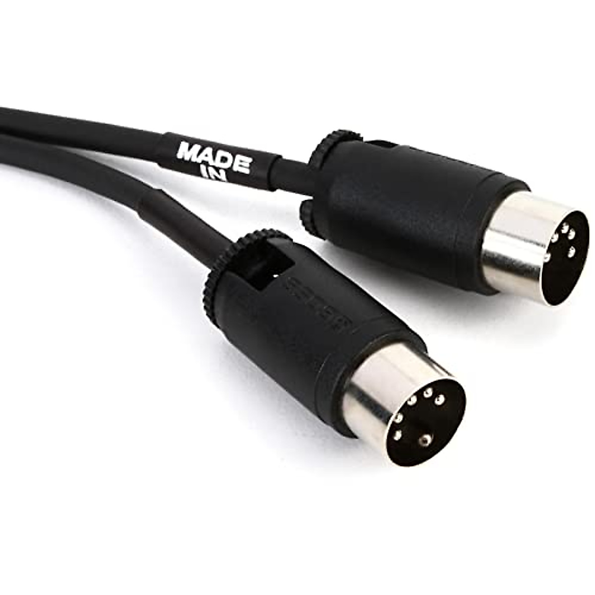 Boss BMIDI-PB2 MIDI Cable with Adjustable Straight/Angled DIN Connectors - 2 foot