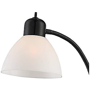 360 Lighting Bingham Modern Torchiere Standing Floor Lamp 71 1/2" Tall Black Metal 3-Light White Shade Decor for Living Room Reading House Bedroom Home Office House