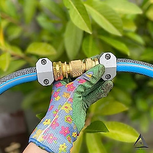 DBR Tech Garden Hose Repair Kit, Male and Female Solid Aluminum Alloy Connectors, Heavy-Duty Rust Resistant Coupler Supports High Water Pressure Systems, 1 Pack