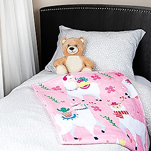 Llama Throw Blanket, Adorable Super-Soft Extra-Large Llama Blanket for Girls, Women, Teens, Kids, Baby, and Children, Cute Fleece Llama Blanket (50in x 60in) Warm and Cozy Throw for Bed Crib or Couch