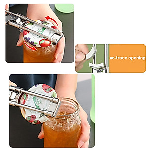 Adjustable Jar opener & Bottle Opener, Multifunctional Stainless Steel Manual Jar Bottle Can Opener, Easy-open Lid Seal Remover Kitchen Accessories