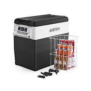AstroAI 12 Volt Car Refrigerator, 58 Quarts(55L) Portable Freezer 12V Fridge Electric Cooler -4℉~68℉ with 12/24V DC & 110V AC for Car, RV, Truck, Van, Boat for Camping, Travel, Fishing Outdoor