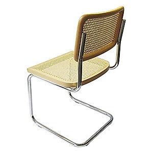 Marcel Breuer Cesca Cane Chrome Side Chair in Natural