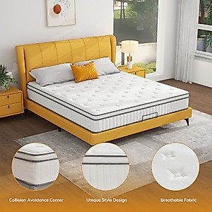 wOod-it Full Mattress, 10 Inch Full Mattress with Foam and Spring Hybrid Mattress, Medium Firmness, Durable Support, Certified Safe Foams & Fabric