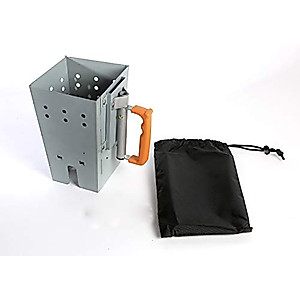 CampMaid Collapsible Charcoal Chimney Starter - Charcoal Starter for Portable Grills, Dutch Ovens, & Camping Stoves - Outdoor Cooking Tools & Accessories - Emergency Preparedness Camping Tool