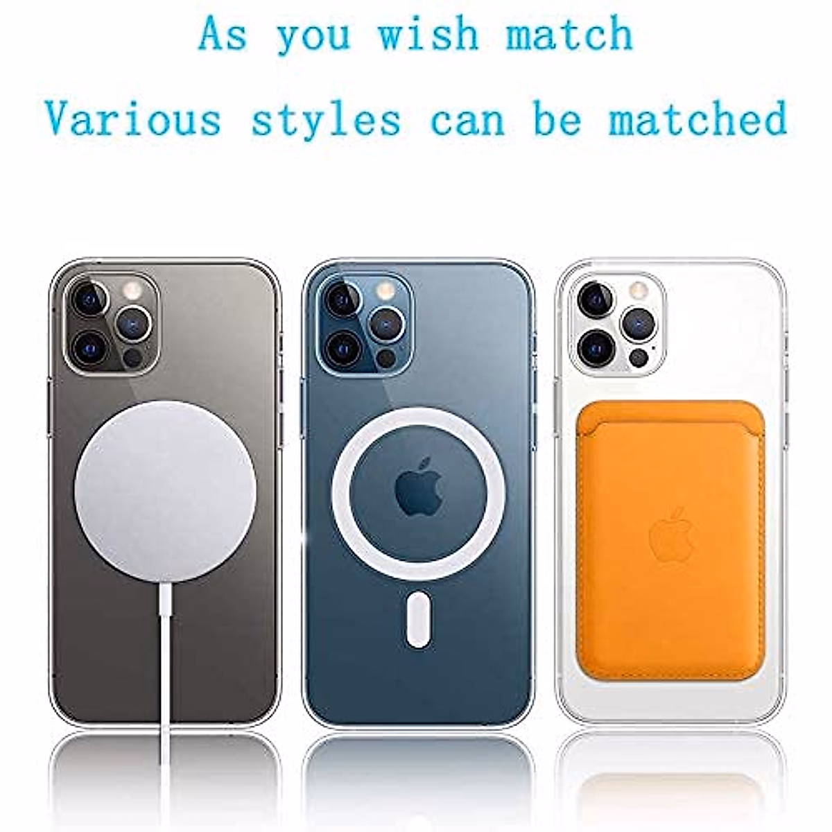 HVDI Clear Magnetic Case for iPhone 11 Pro with Mag-Safe Wireless Charging, Soft Silicone TPU Bumper Cover, Thin Slim Fit Hard Back Shockproof Anti-Yellow Protective Case for iPhone 11 Pro 5.8Inch