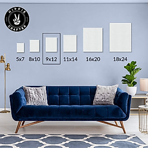 10 Pack Stretched Canvases for Painting, 9x12 Blank Rectangle Canvas Boards, Ideal for Acrylic, Oil, and Mixed Media Art, Small Art Canvases for Painting, Perfect for Supplies and Bulk Projects