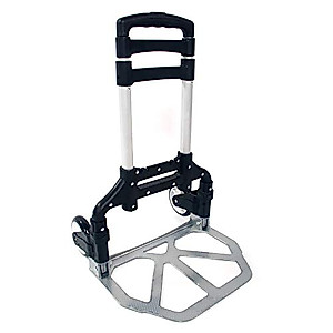 Hand Cart Portable Heavy Duty Trolley Workstation with Durable Wheels by PrimeKits for Multi Purpose Loading Moving Office Use (Folding Luggage Cart)