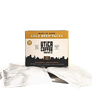 Utica Coffee Roasting Co.® Cold Brew Steeping Pouches | 10 Count, 1.3 oz Pouches | Barista Quality Cold Brew At Home