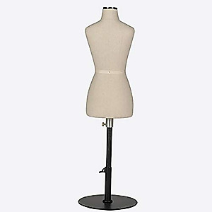Tailors Dummy Mannequins 1:2 Scale Female Dressmakers Dummy, Small Dress Form Mannequin Manikins Adjustable Height Dollhouse Decoration Accessories Dressform Mannequin