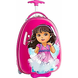 Heys Dora Hardside Girls Egg Shaped Wheeled Rolling 18 Inch Luggage for Kids