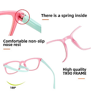 CHEERS DEVICES Blue Light Glasses for Kids Boys Girls Teens - 3 Pack Computer Glasses with Unbreakable Frame and Anti-Glare - blue light glasses for teen girls, lentes de sol para niños (Age 3-8)