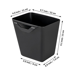 Tonxus 8 Pack Hanging Cup Holders,Rolling Cart Accessories Utility Cart Accessories For Art & Craft Supplies, Hanging Storage Basket Pencil Holder Makeup Organizers, Black