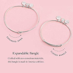 Alex and Ani Summer Expandable Bangle for Women, Big and Little Dipper Charm, Shiny Silver Finish, 2 to 3.5 in, Set of 2