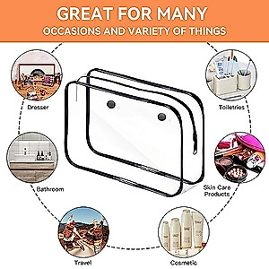 Clear Insert Bags for BOGG Bag Accessories,Travel Pouch Storage Pop in Bogg Bags Beach Tote Accessories (Black)