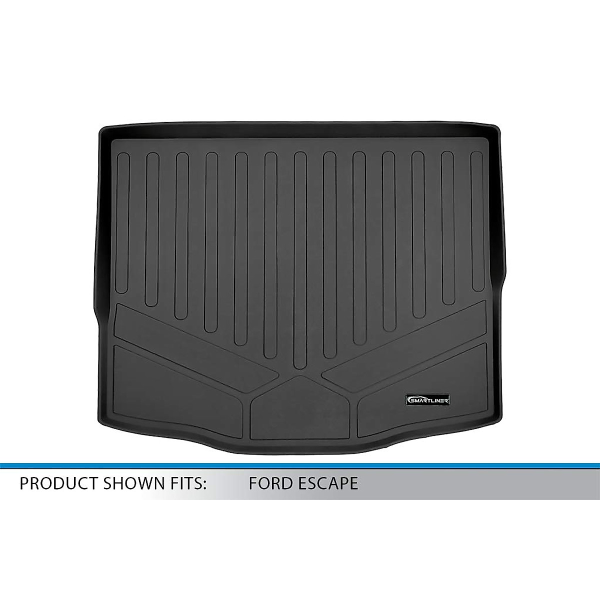 SMARTLINER Custom Cargo Liner Floor Mat Behind 2nd Row for 2020-2021 Ford Escape