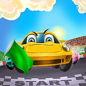 Personalized Storybook by Dinkleboo - "The Race Car" - For Kids Aged 0-8 Years Old - A Story About Your Child Wanting to be the Fastest Racing Car When They Grow Up - Soft Cover (8"x 8")