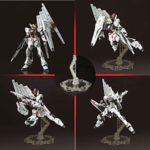 TWKUPWO Hobby Model Action Base Display Stand, Gundam Model Stand Action Figure Stand Compatible with MG RG HG Universal Models Stand (Transparent 3 Sets)