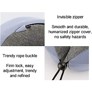 NCRD Travel Pillow - Memory Foam Neck Pillow Support Pillow, Support Cushion U Shaped Portable Travel Pillow for Kids Adults Aircraft Car Train Office