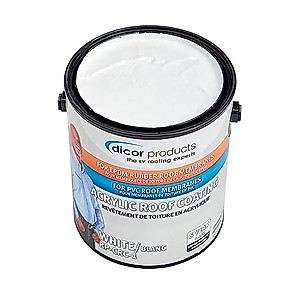Dicor RP-CRC-1 EPDM Rubber Roof Acrylic Coating Part 2 - White, 1 Gallon