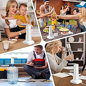 Water Bottle Pump Dispenser, Keweis Desktop Electric Water Dispenser, Automatic Drinking Water Pump for for 5 Gallon & Universal Bottles, Portable Water Jug Pump for Home, Office, USB Charging