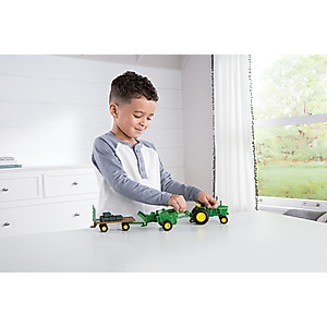 ERTL John Deere Haying Set - 1:32 Scale - Collectible John Deere Toys - Authentic Die-Cast Farm Toys - 3 Years and Up