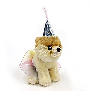 GUND World’s Cutest Dog Boo Itty Bitty Boo #046 Princess Stuffed Animal Plush, 5", Ivory/Silver (4060864)