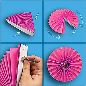 Chalkboard Brights Hanging Paper Fans