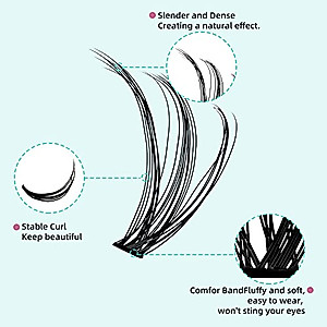 AMZGIRL LASH Diy Individual Lashes Cluster 300pcs Lash Clusters Eyelash Extensions At Home Soft Natural Eyelashes Clusters mixed Tray Faux Mink Lash (3 Styles-D Curl,10-18mm Mixed)