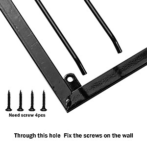 Wine Glasses Rack Under Cabinet Stemware Rack, Wire Wine Glass Holder Storage Hanger for Cabinet Kitchen Bar, 4 Rows Black Metal Wine Glasses Hanger