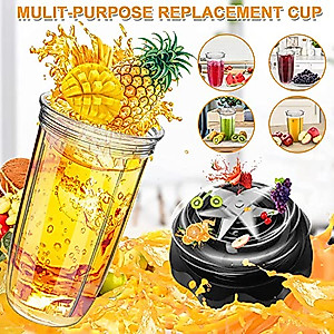 24oz Cup Pro 1000 Blender Blade Compatible with Nutri-bullet Blender Combo Select 1200 1000W Blender Motor Base NBC12A With 2x Lids Replacement Part For Combo Easy Twist Extractor Blade