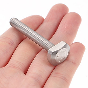 DOITOOL 10pcs T-Bolt Jig Bolts Stainless Steel Sliding Screw Stainless Steel t Bolt Sliding Screw Bolt Stainless Steel Drop-in Stud T Track Accessories T Slot Drop-in Stud Sliding Bolt