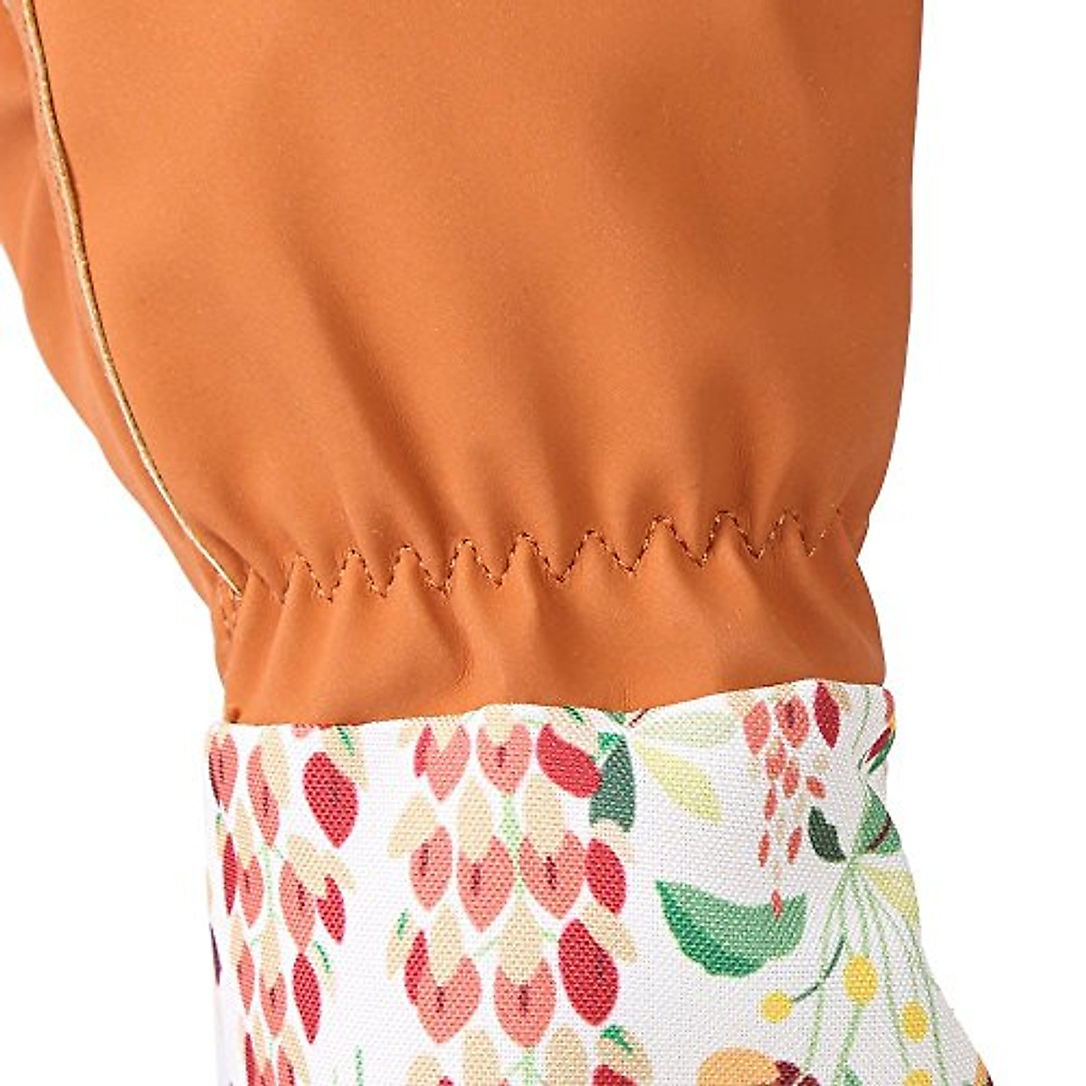 Ruibo Leather Rose Gardening Gloves/Thorn Proof Pruning Gloves With Puncture Resistant Long Sleeve Polyester Print Cuff/For Blackberry Plants Rose Bush Women