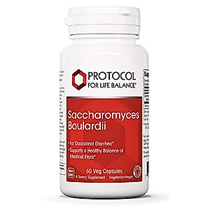 Protocol Saccharomyces Boulardii - 10 Billion CFU - Probiotic Supplement - Supports Gut Health & Digestive Health* - Relieves Occasional Diarrhea* - Halal & Kosher - 60 Veg Caps